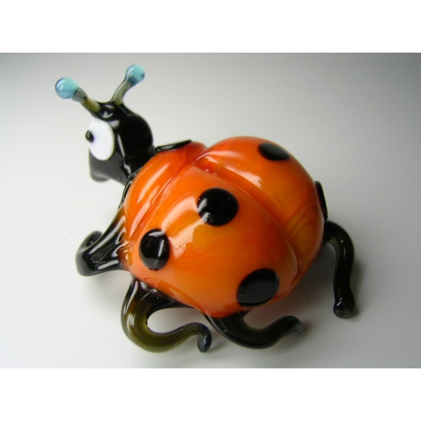 Marienkäfer - Figur aus Glas Deko Setzkasten Glücksbringer ...